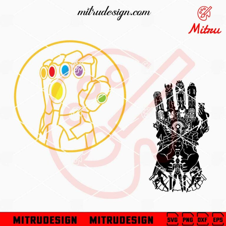 Thanos Hand SVG, Infinity Gauntlet SVG, Avengers Superhero SVG, PNG ...