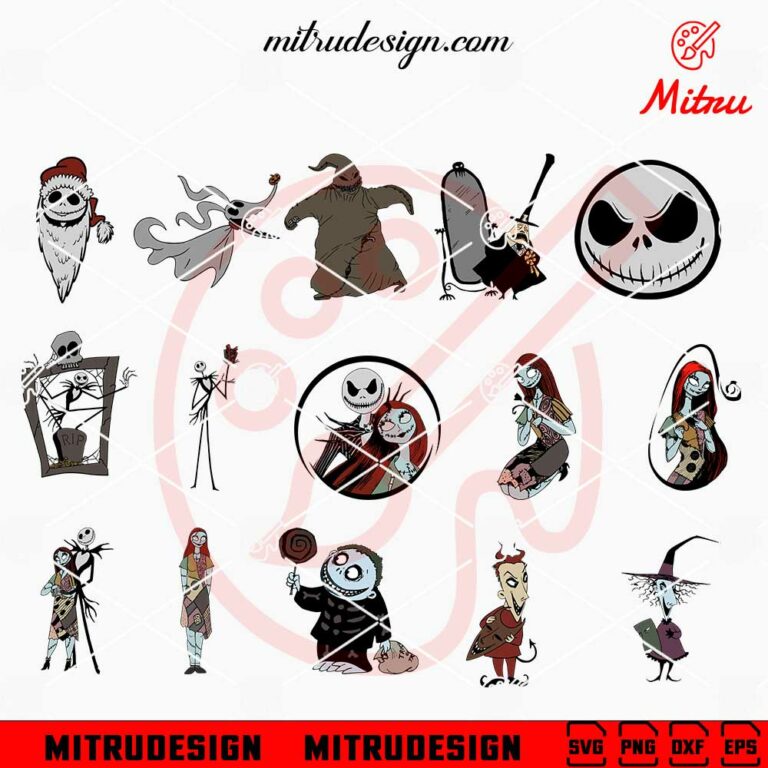 Vintage Nightmare Before Christmas SVG, Jack, Sally, Oogie Boogie ...