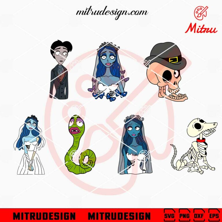 Corpse Bride Bundle SVG, Emily, Victor Van Dort, Maggot SVG, PNG, DXF ...