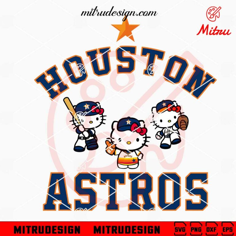 Hello Kitty Houston Baseball SVG, Houston Astros Kitty Cat SVG, Cutting ...