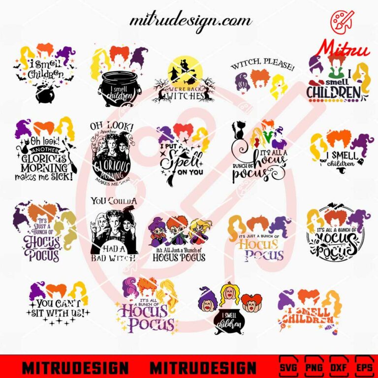 Hocus Pocus Quotes Bundle SVG, I Smell Children SVG, It's Just A Bunch ...