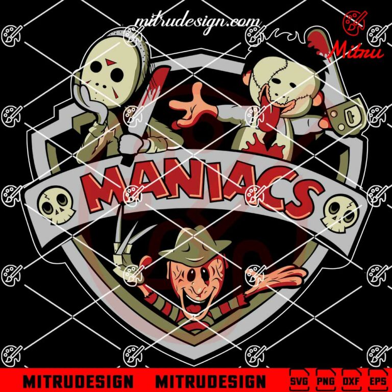 Maniacs SVG, Horror Movie SVG, Maniacs Halloween SVG, PNG, DXF, EPS ...