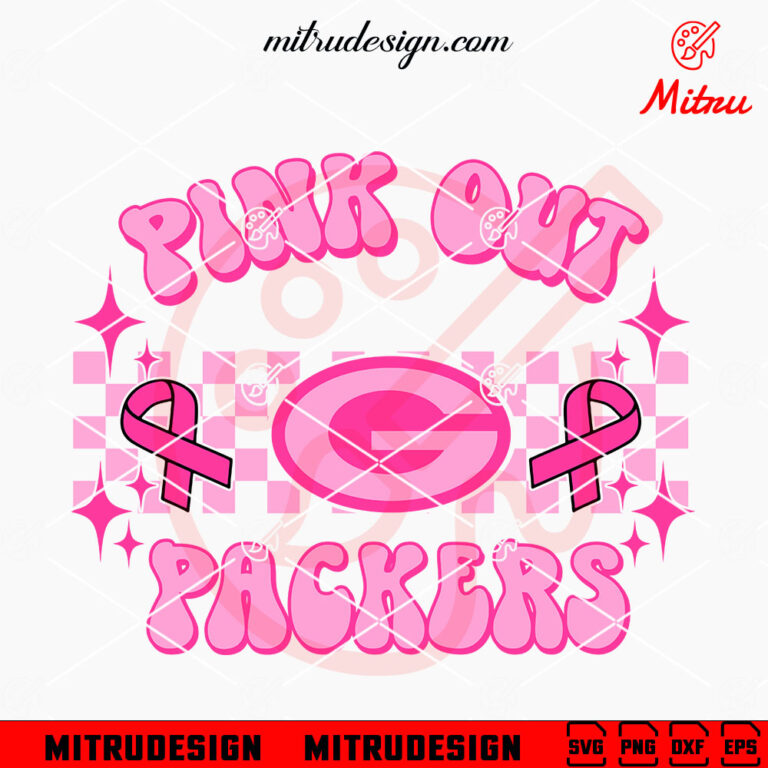 Green Bay Packers Pink Out Breast Cancer SVG, Packers Football Pink ...