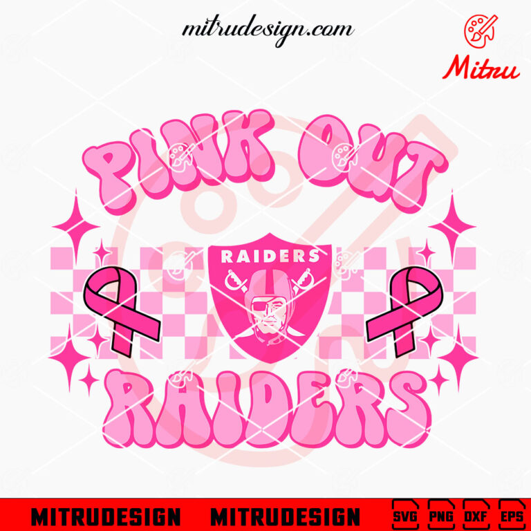 Las Vegas Raiders Pink Out Breast Cancer SVG, Raiders Football Pink ...
