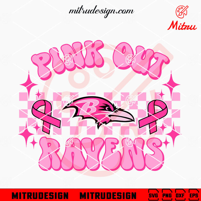 Baltimore Ravens Pink Out Breast Cancer SVG, Ravens Football Pink ...