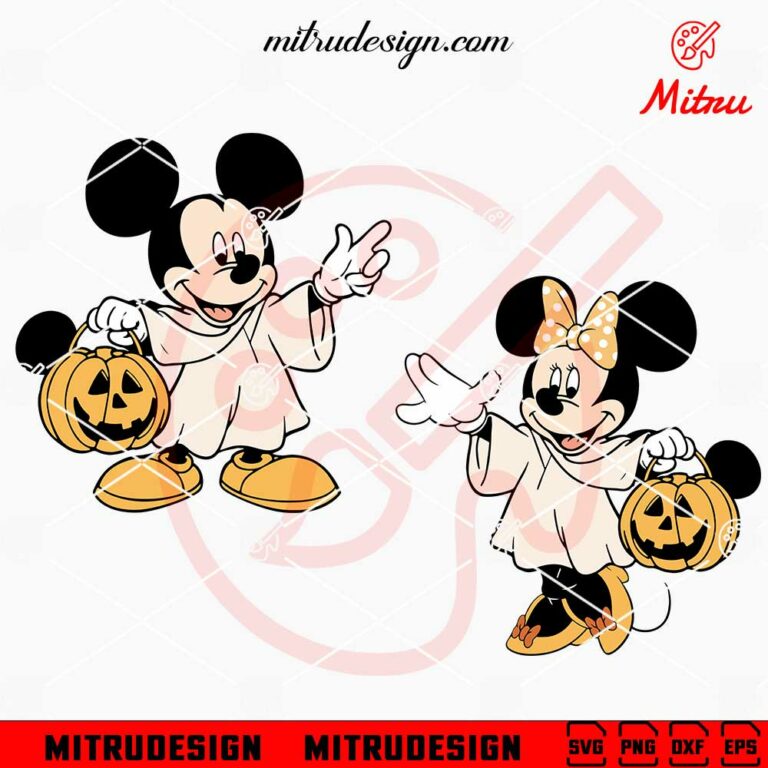 Baby Mickey Minnie Ghost SVG, Trick Or Treat SVG, Cute Halloween SVG ...