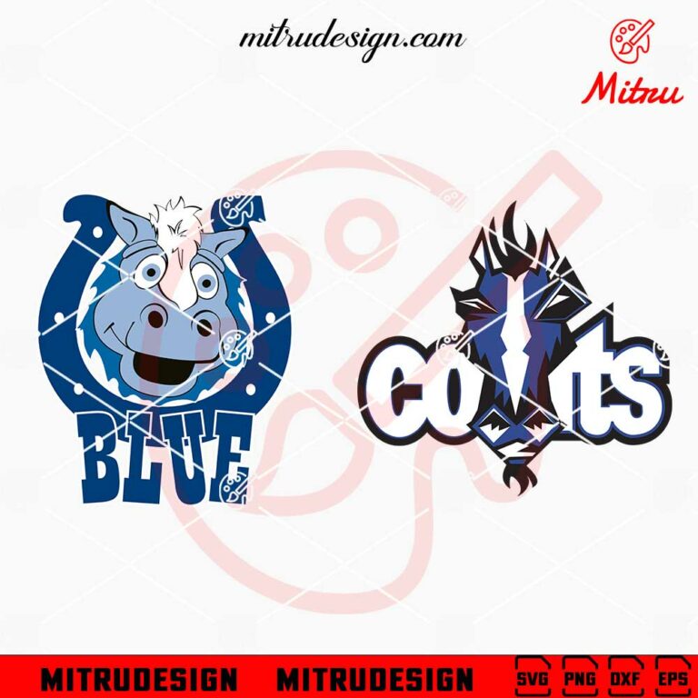 Blue Colts SVG, Indianapolis Colts Horse Mascot SVG, PNG, DXF, EPS ...