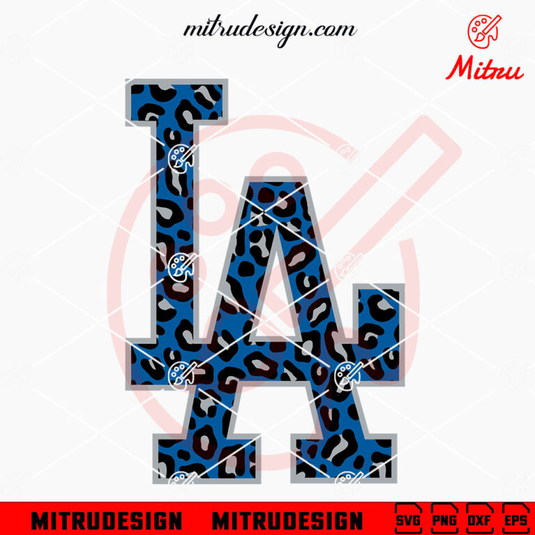 Los Angeles Dodgers Logo Leopard SVG, LA Leopard Pattern SVG, Cutting ...