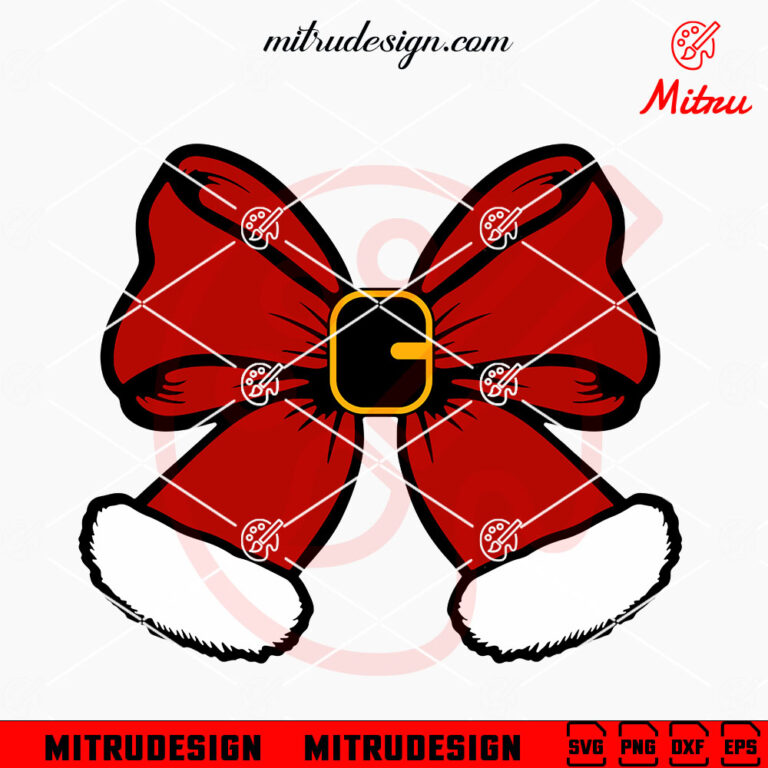 Coquette Bow Santa Claus SVG, Christmas Bow SVG, PNG, DXF, EPS, For ...