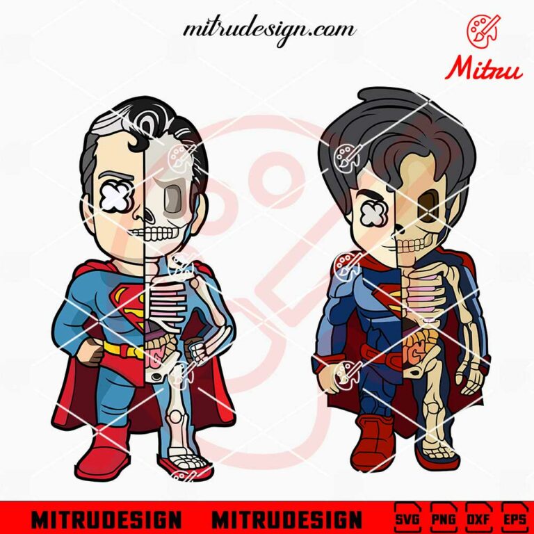 Superman Half Skeleton SVG, Superman Horror Halloween SVG, Digital ...