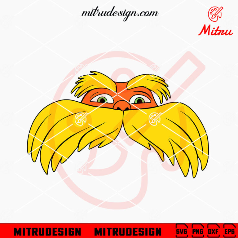 The Lorax Head SVG, Lorax Dr Seuss SVG, PNG, DXF, EPS, For Shirts ...