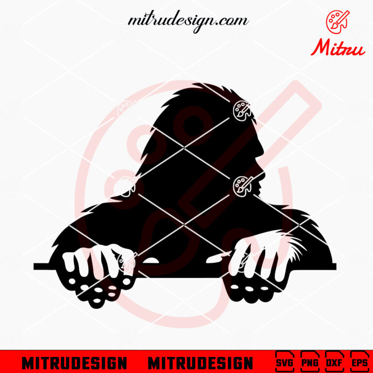 Funny Bigfoot Sasquatch Peeking SVG, Giant Bigfoot SVG, PNG, DXF, EPS ...