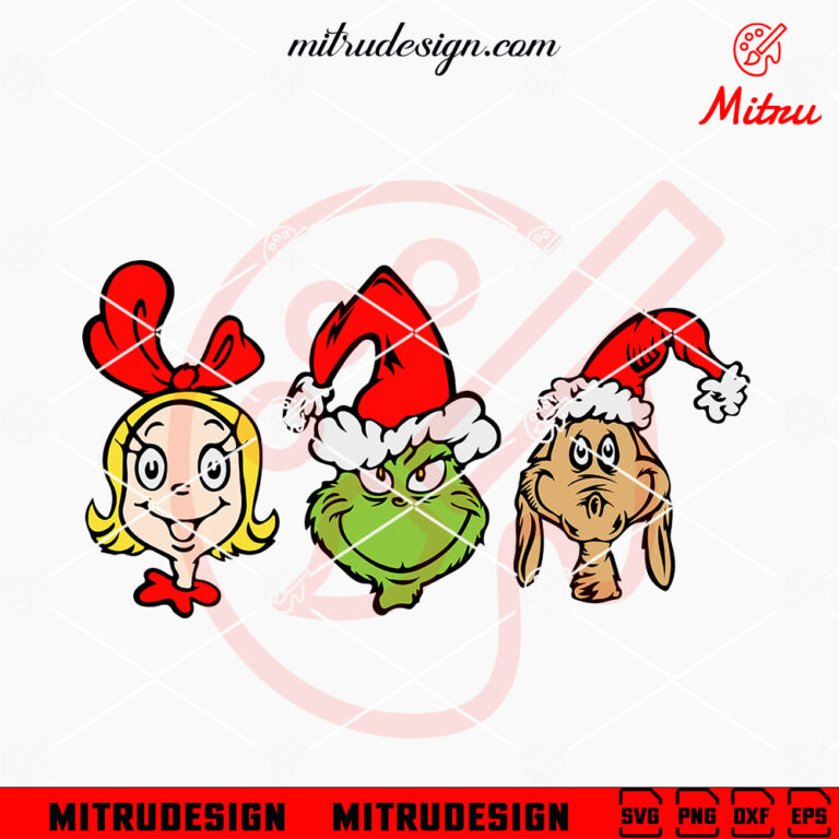 Grinch And Friends Head SVG, Cindy Lou Who SVG, Whoville SVG, Digital ...