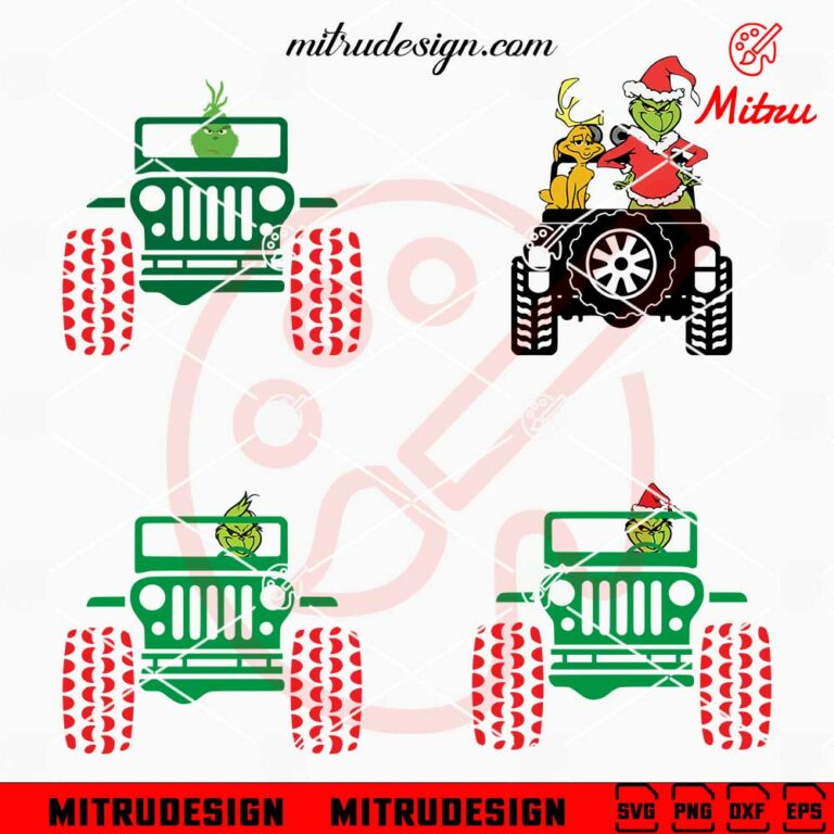 Grinch Jeep Bundle SVG, Christmas Off Road SVG, PNG, DXF, EPS, Files ...