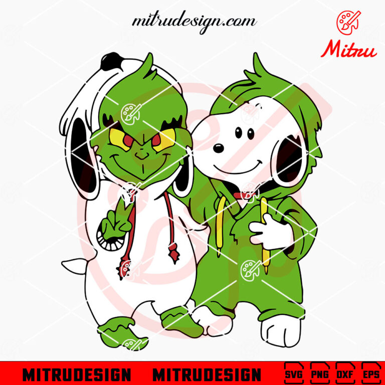Grinch And Snoopy Friends SVG, Snoopy Costume Christmas SVG, Files For ...