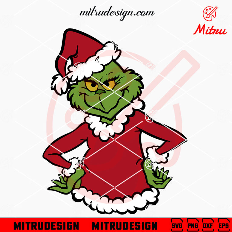 Grumpy Grinch SVG, Funny Santa Grinch SVG, PNG, DXF, EPS, Cutting Files ...