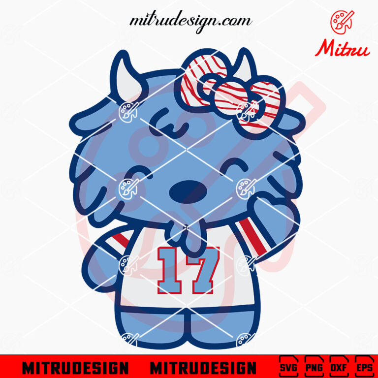 Hello Kitty Billy Buffalo SVG, Cute Kitty Bills Mascot SVG, Digital ...