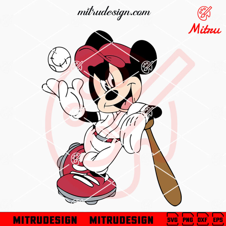 Mickey Baseball SVG, Disney Mouse Sports SVG, PNG, DXF, EPS, For Cricut ...