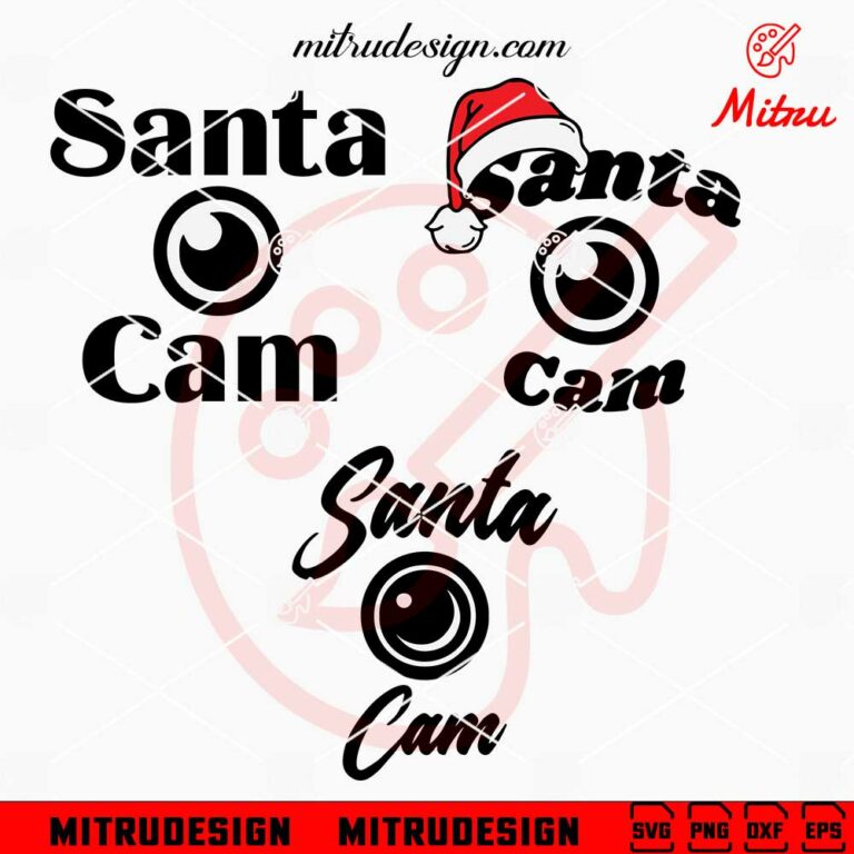 Santa Cam Bundle SVG, PNG, DXF, EPS, Cutting Files - mitrudesign.com