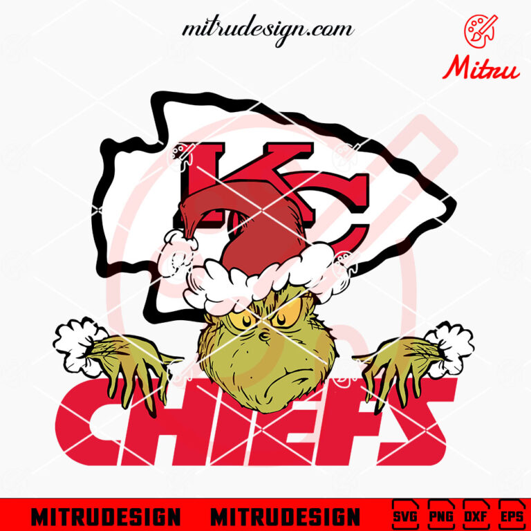 Grinch Kansas City Chiefs SVG, Kansas City Football Christmas SVG ...