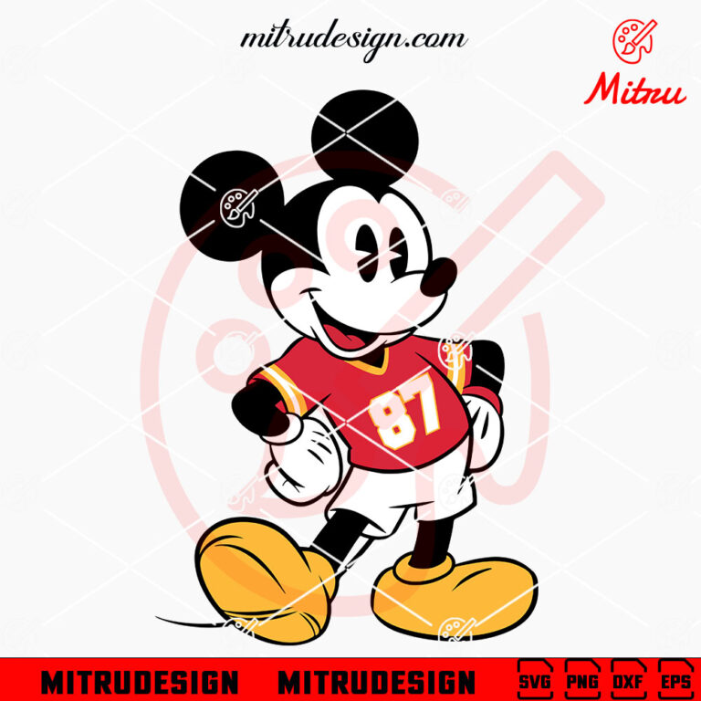 Mickey Mouse Chiefs 87 SVG, Disney Kansas City Chiefs SVG, Digital ...