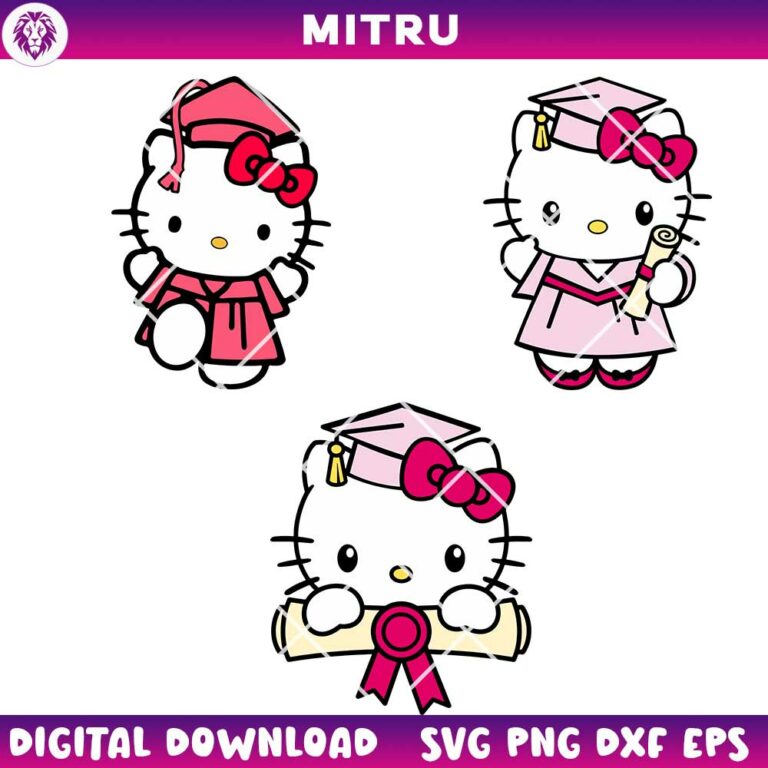 My Melody Graduation SVG, Cute Sanrio Graduate SVG, PNG, DXF, EPS ...